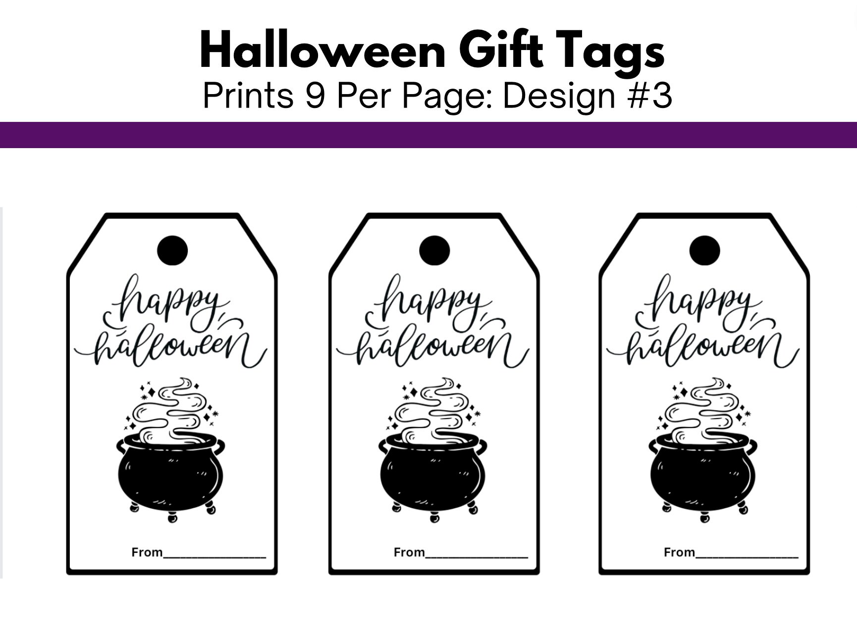 Halloween Printable Gift Tag Classroom Giveaway Bundle of 3 Designs - Etsy