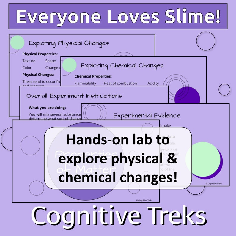 CER Slime Lab Chemistry Experiment | Physical & Chemical Changes ...