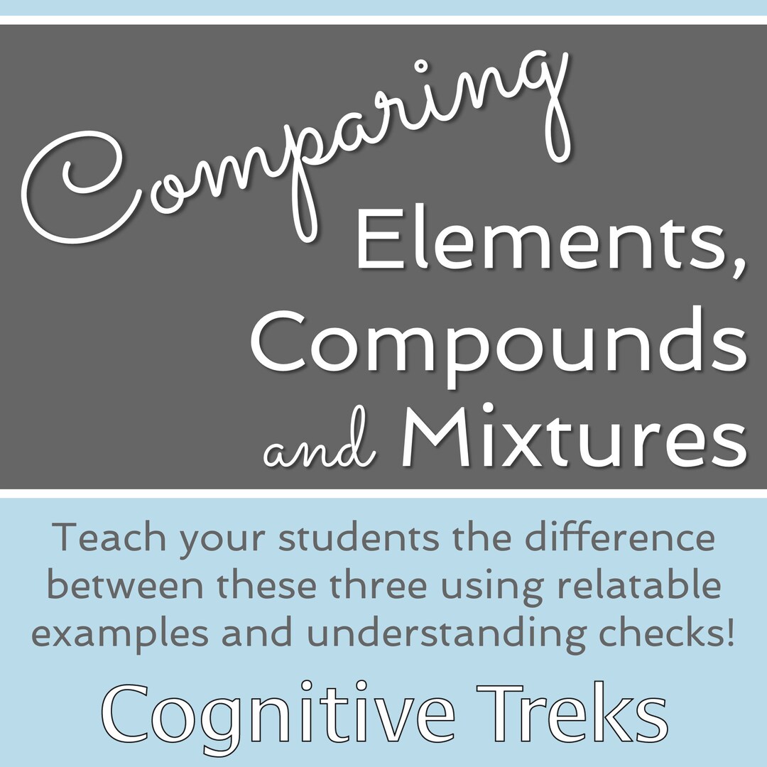 Chemistry | Comparing Elements, Compounds and Mixtures | Lesson and ...