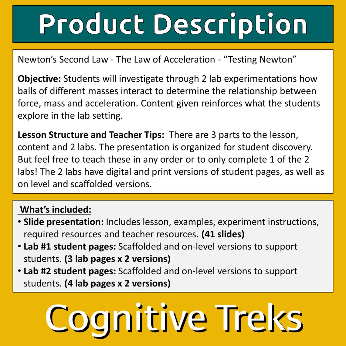 Physics Lab Newton’s Second Law of Motion (acceleration) | Lesson ...
