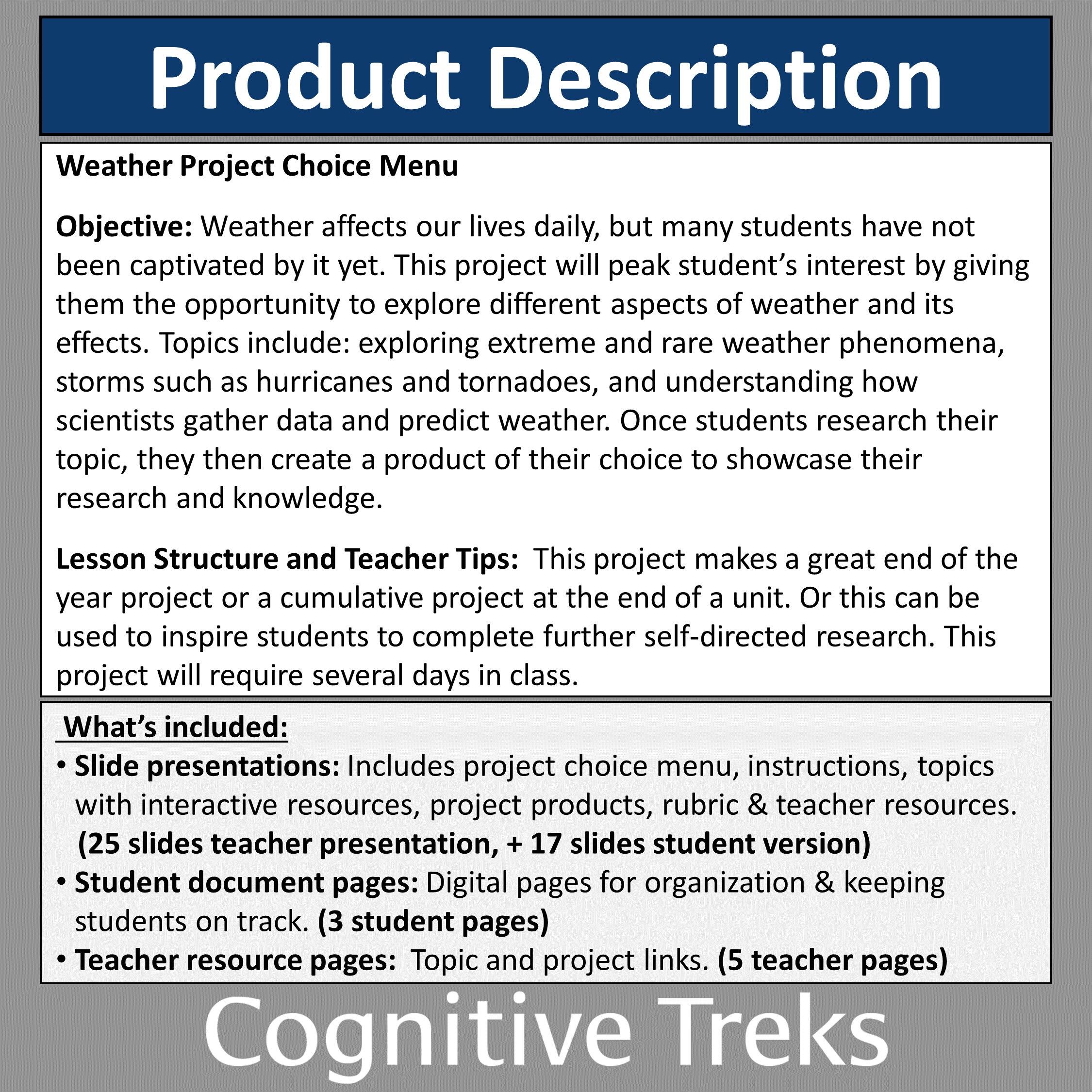 Weather Science Project Choice Menu | Global, Severe, Forecasting ...