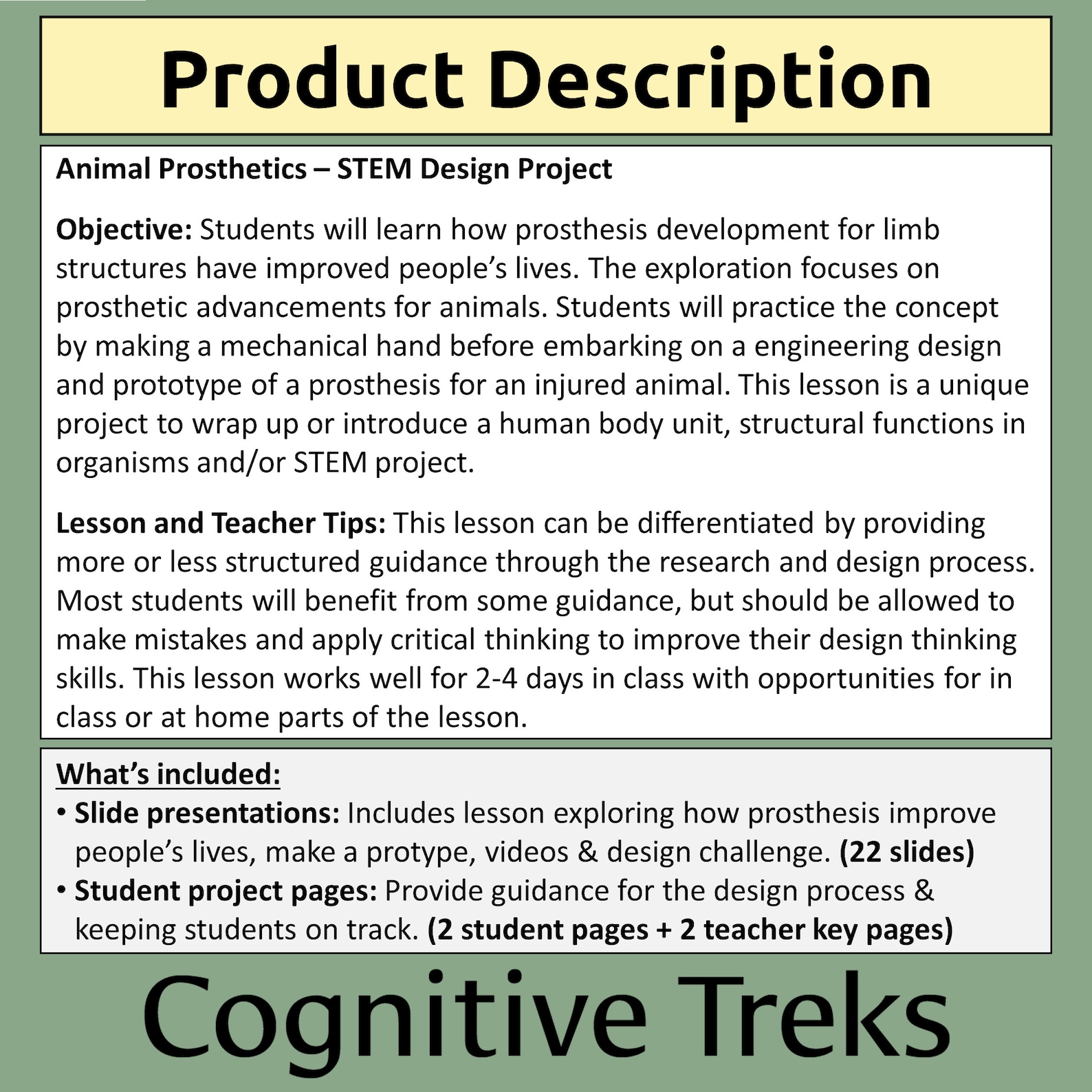 STEM Ecology Project | Design an Animal Prosthetic | Science ...
