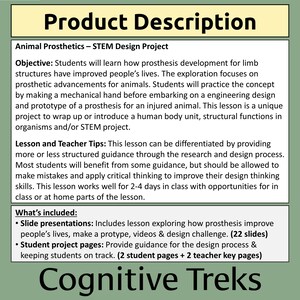 STEM Ecology Project | Design an Animal Prosthetic | Science ...