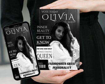 Homecoming Queen Magazine Flyer, Printable Flyer, Free Resizing Please ...