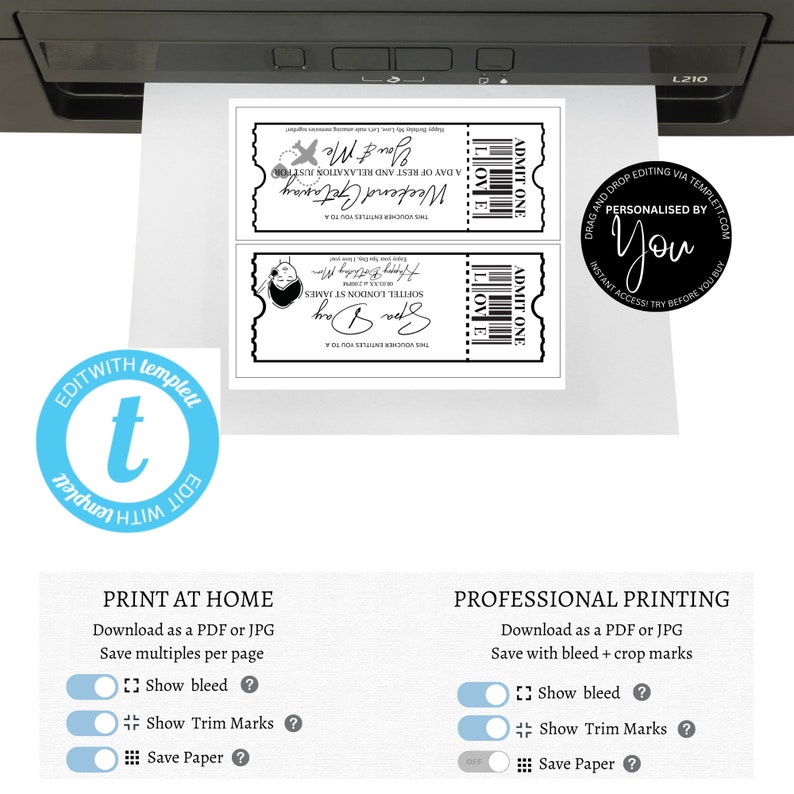 Editable Birthday Voucher Template Bundle, Surprise Birthday Gift ...