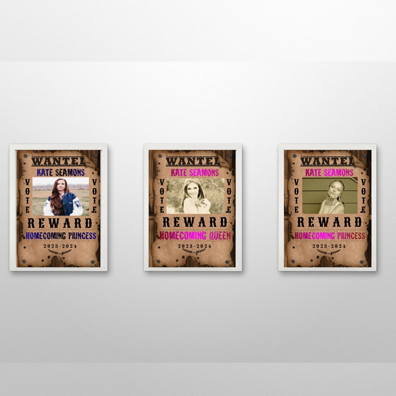 Wanted Poster Homecoming Queen, Homecoming Poster, Class Treasurer ...