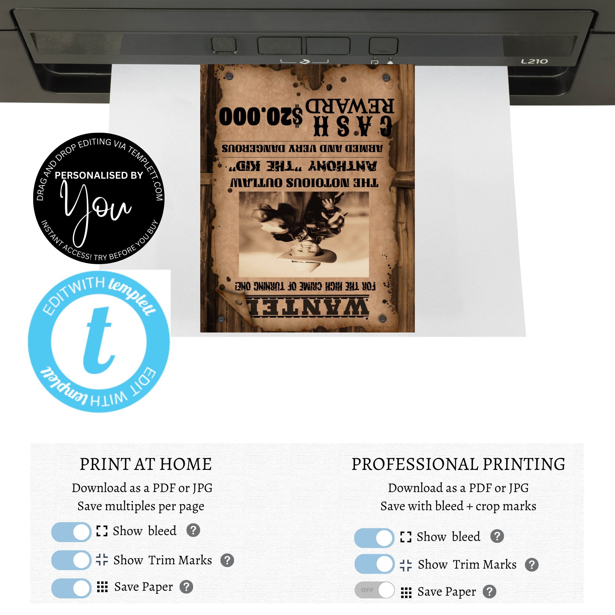 Wanted Birthday Sign, Wanted Birthday Poster, Cowboy Party, Cowboy ...