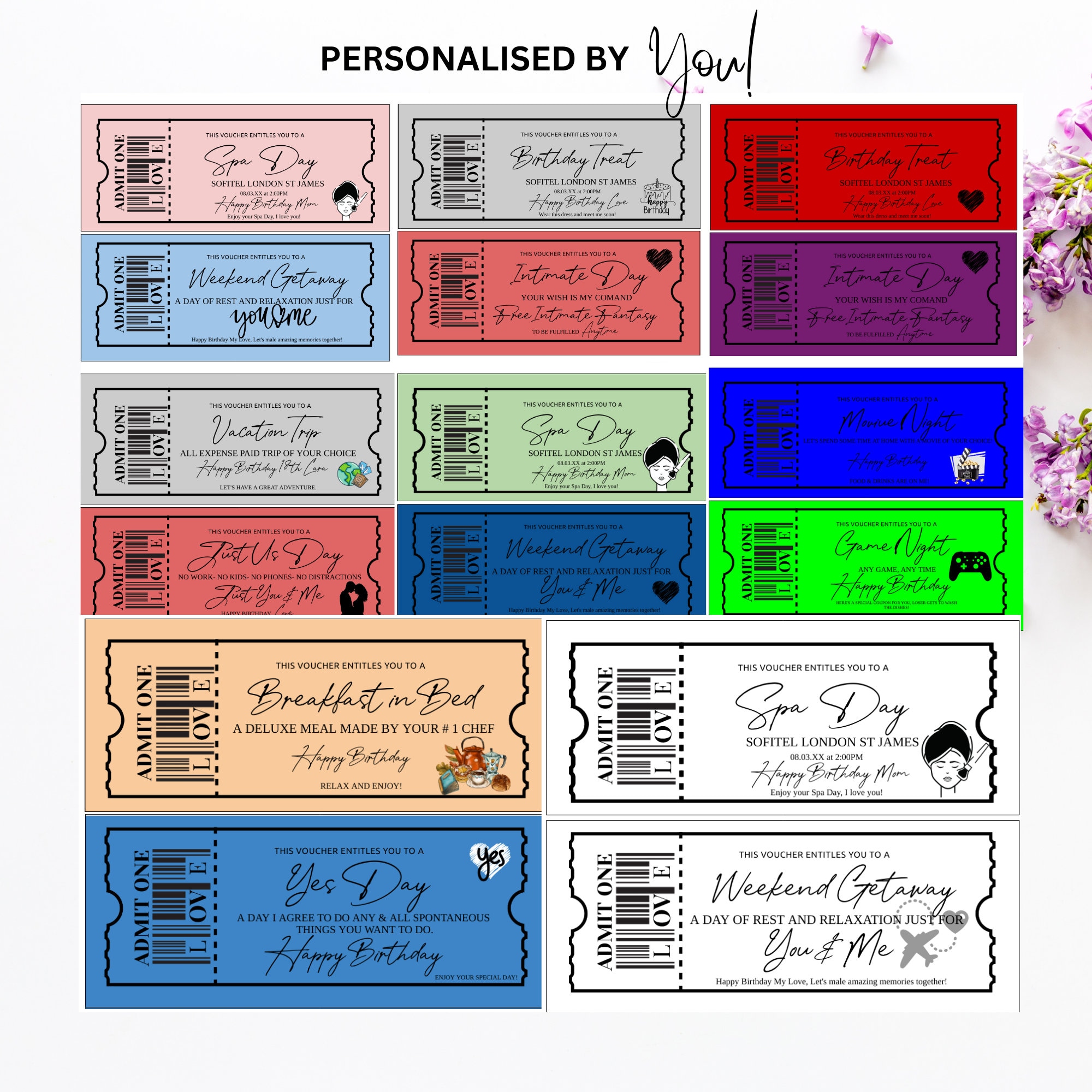 Editable Birthday Voucher Template Bundle, Surprise Birthday Gift ...