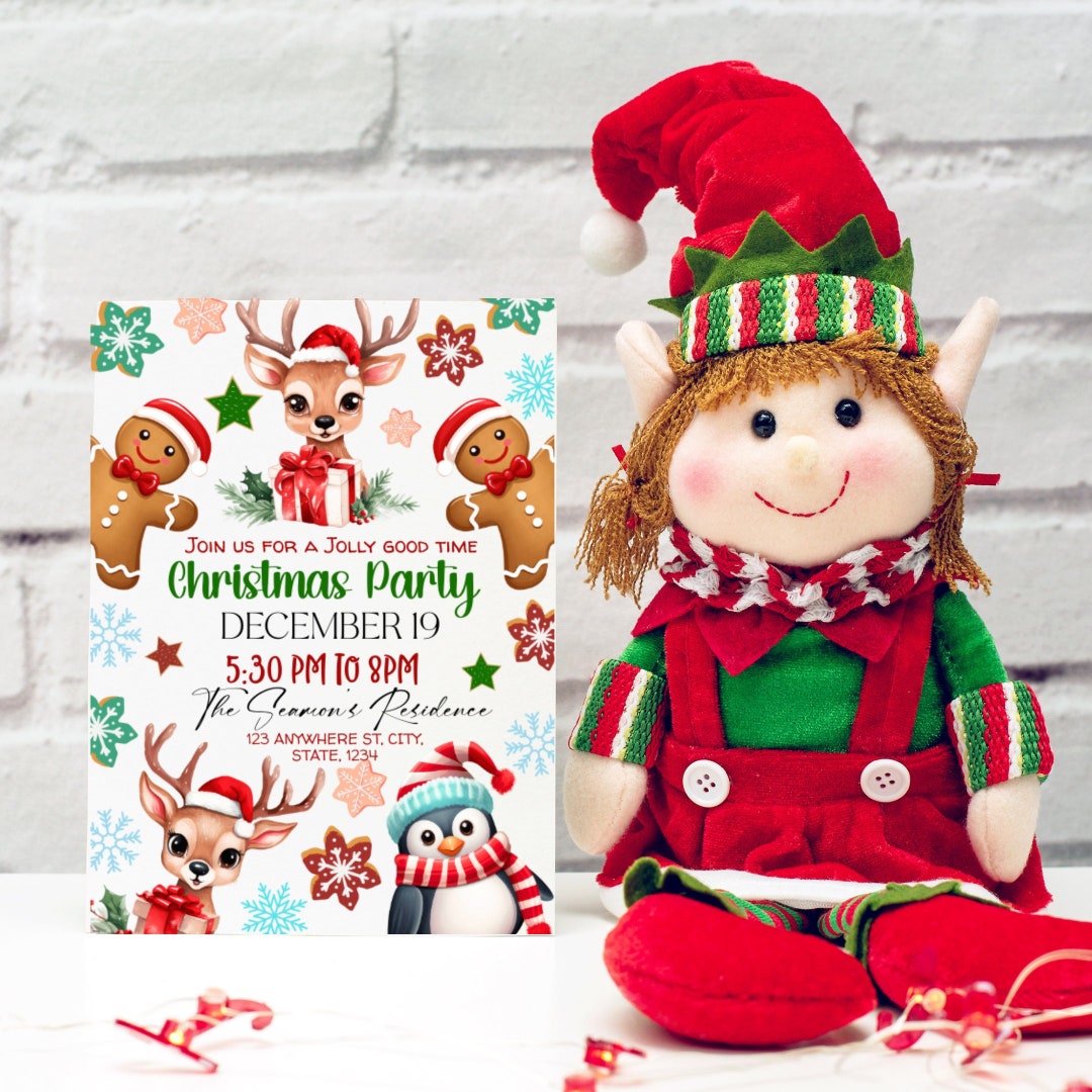 Editable Reindeer Christmas Invitation | Christmas Party | Making ...