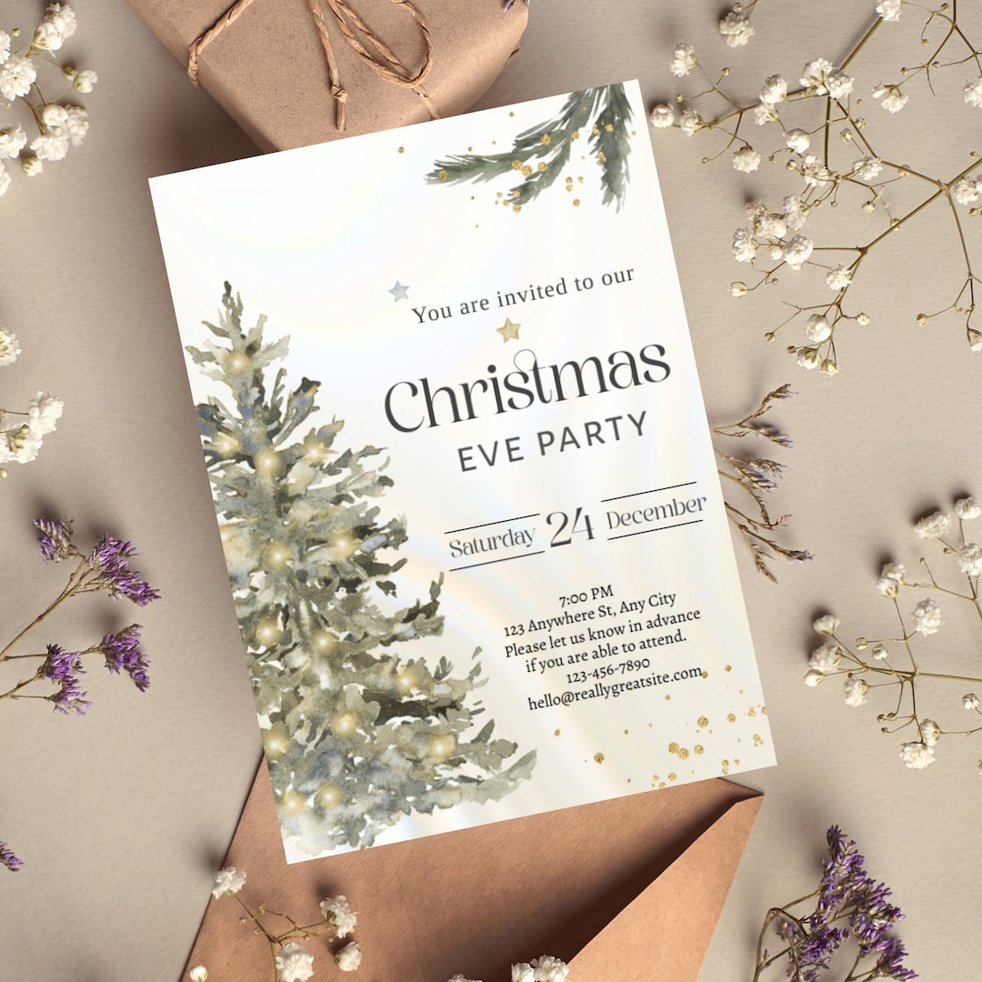 Christmas Party Invitation, Christmas Party Invite, Christmas Party ...