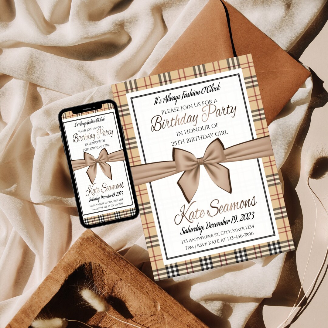 Classy & Chic Birthday Party Invitation Template for Her, Designer ...