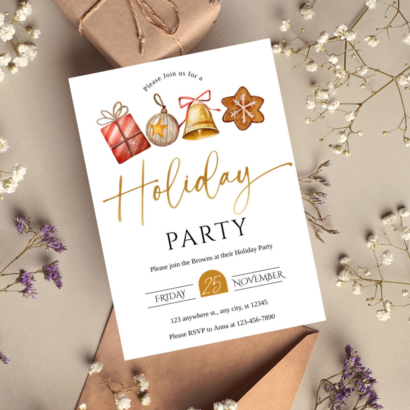 Editable Holiday Party Invitation | Christmas Party | Making Spirits ...