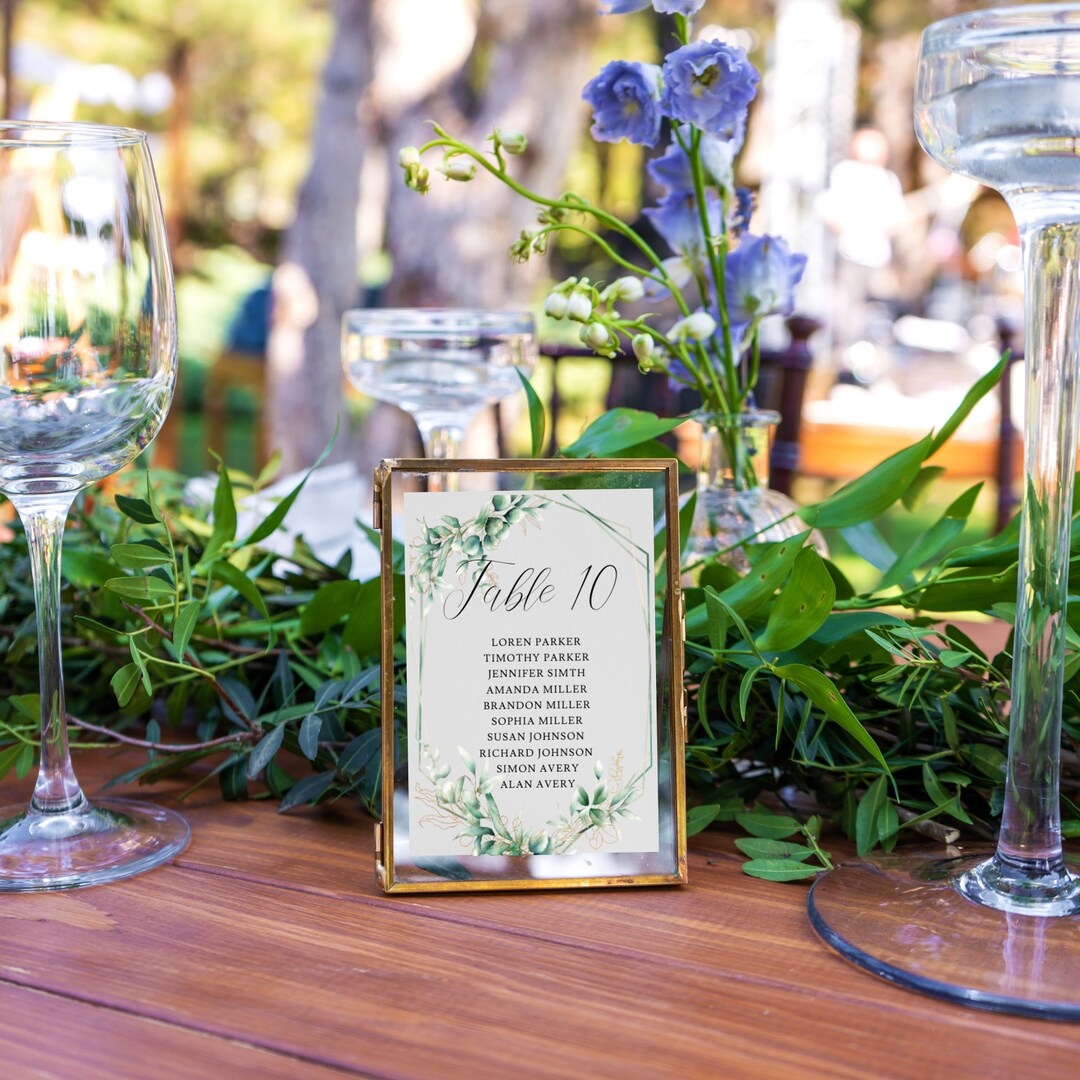 Printable Table Numbers, Greenery Table Numbers, 5x7, 4x6, Table ...