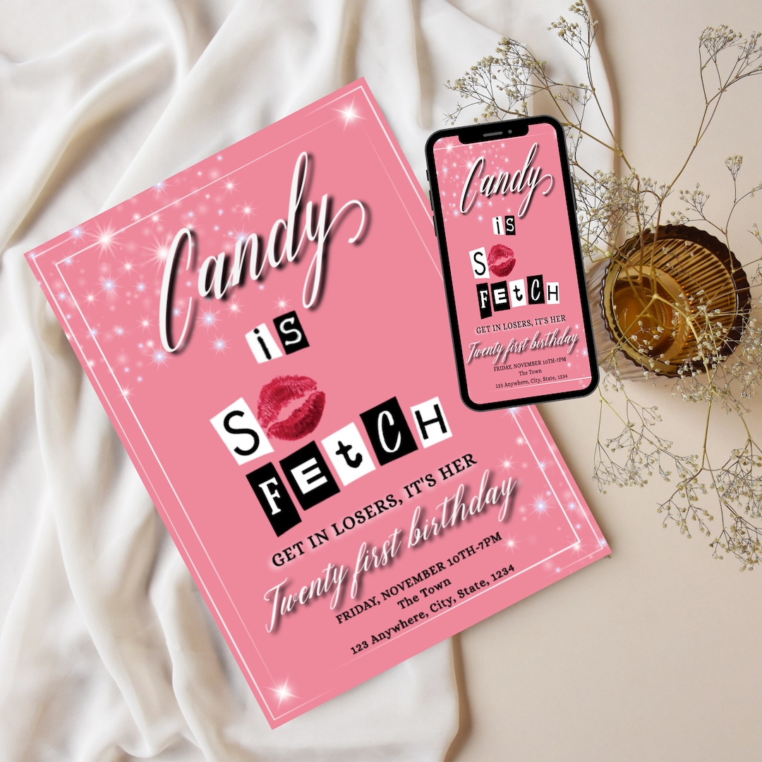 Mean Girls Party Invitation, Mean Girls Birthday Invitation, Editable ...