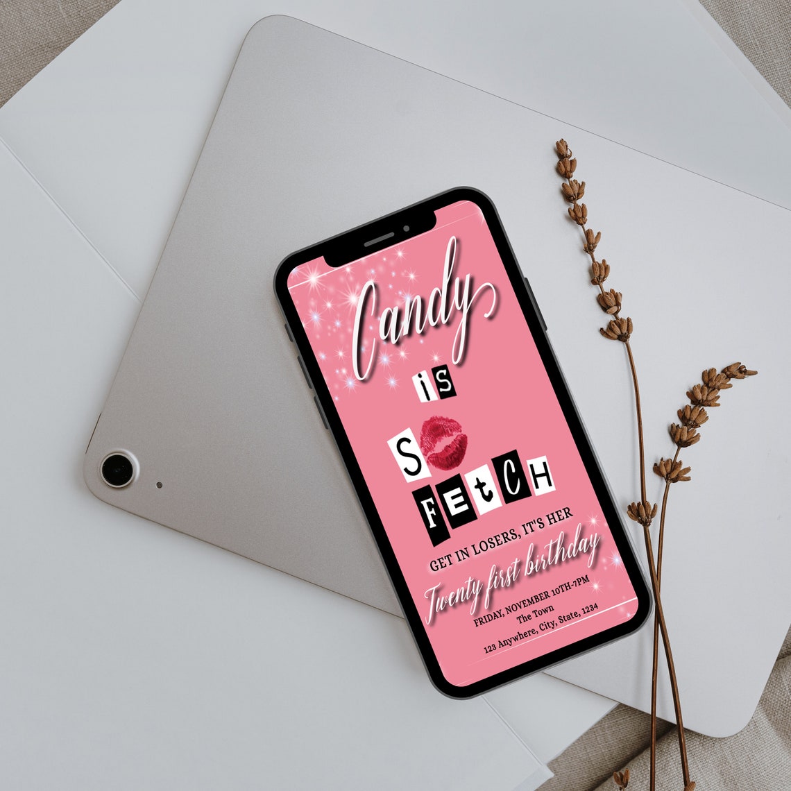 Mean Girls Party Invitation Mean Girls Birthday Invitation Editable Birthday Invitation Girl