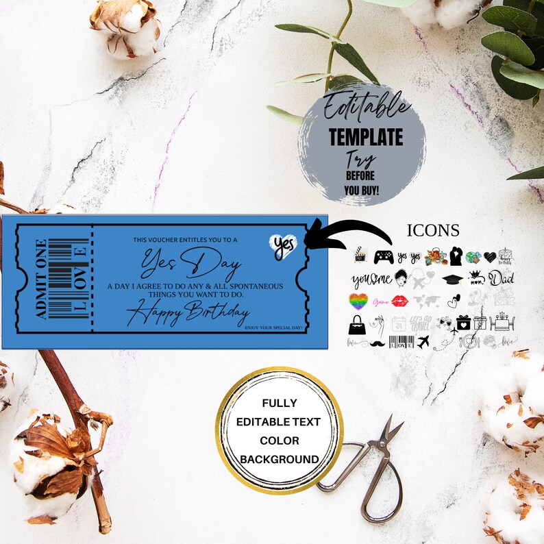 Editable Birthday Voucher Template Bundle, Surprise Birthday Gift ...