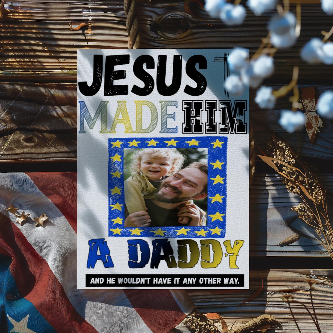Jesus Made Him a Dad Personalized Father's Day Card With Your Child's ...