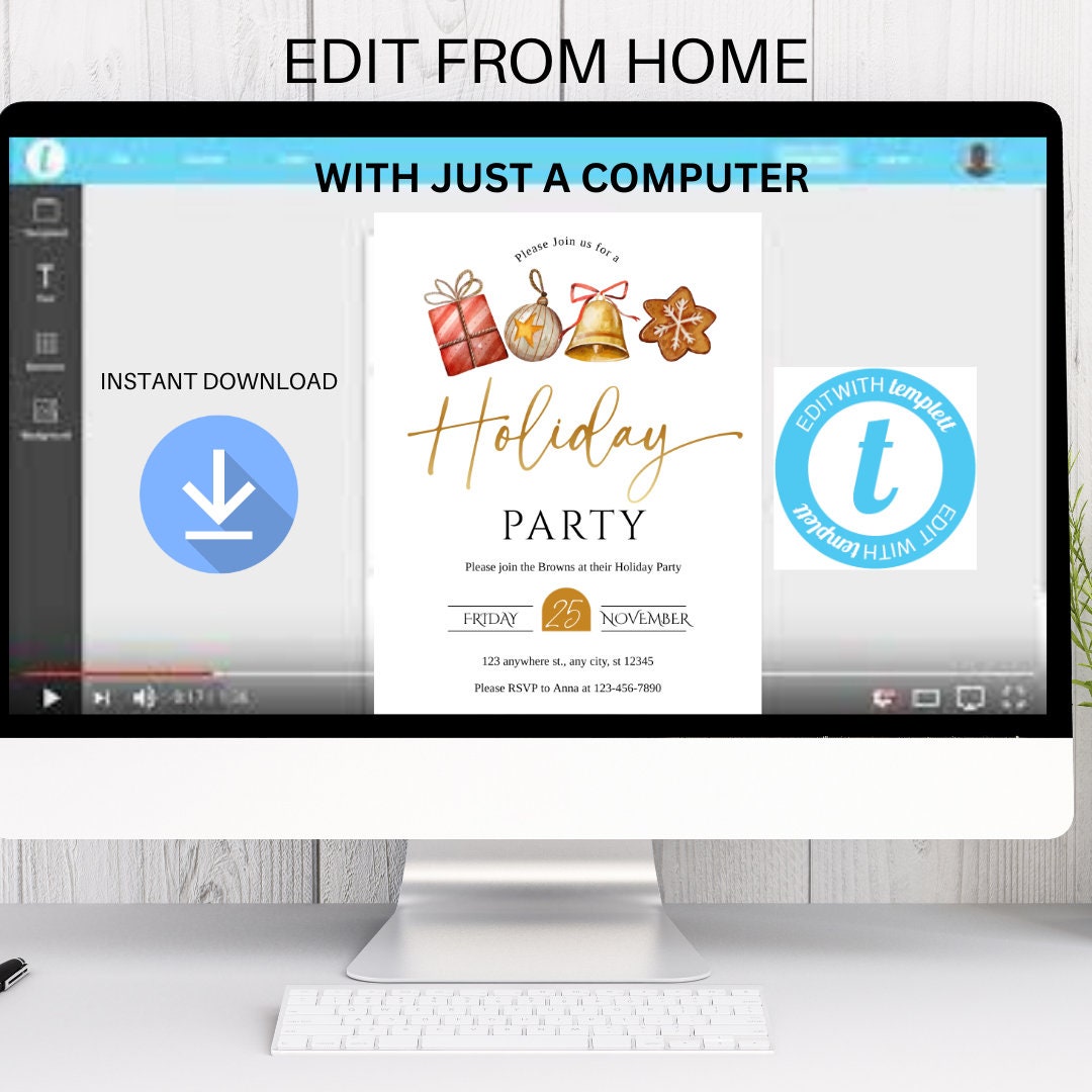 Editable Holiday Party Invitation | Christmas Party | Making Spirits ...