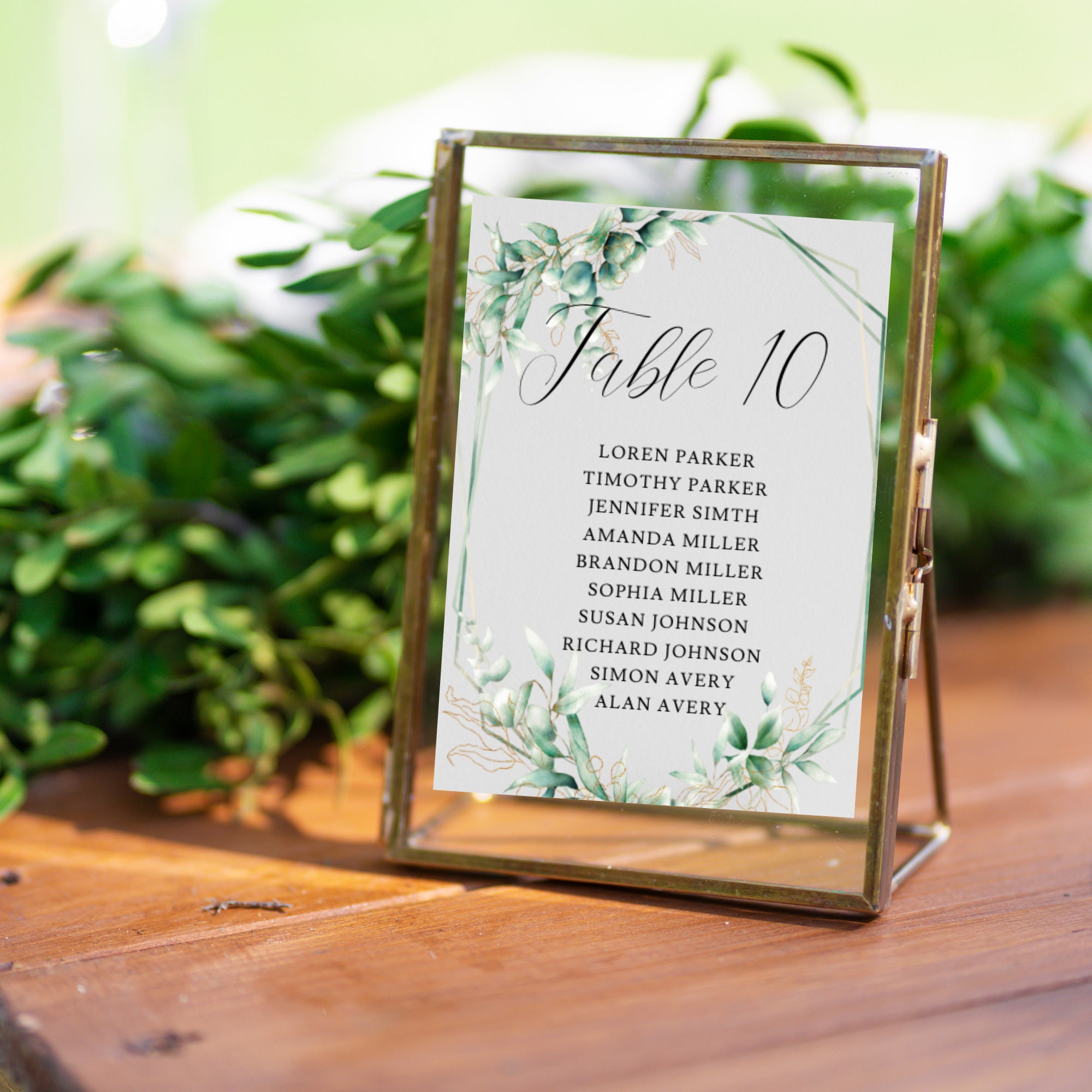 Printable Table Numbers, Greenery Table Numbers, 5x7, 4x6, Table ...