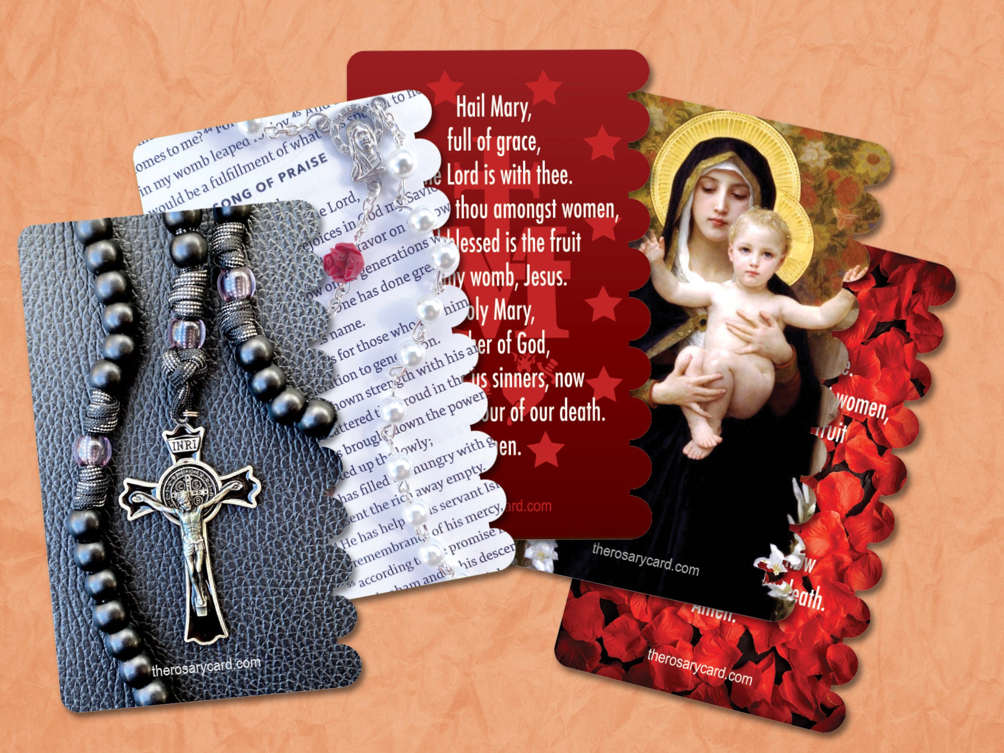 Variety Set of 10 Rosary Cards - Etsy