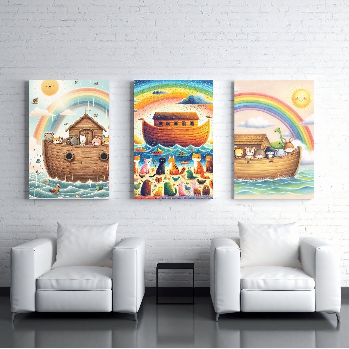 Noahs Ark Nursery, Noahs Ark Clipart, Noahs Ark Print, Baby Noahs Ark ...