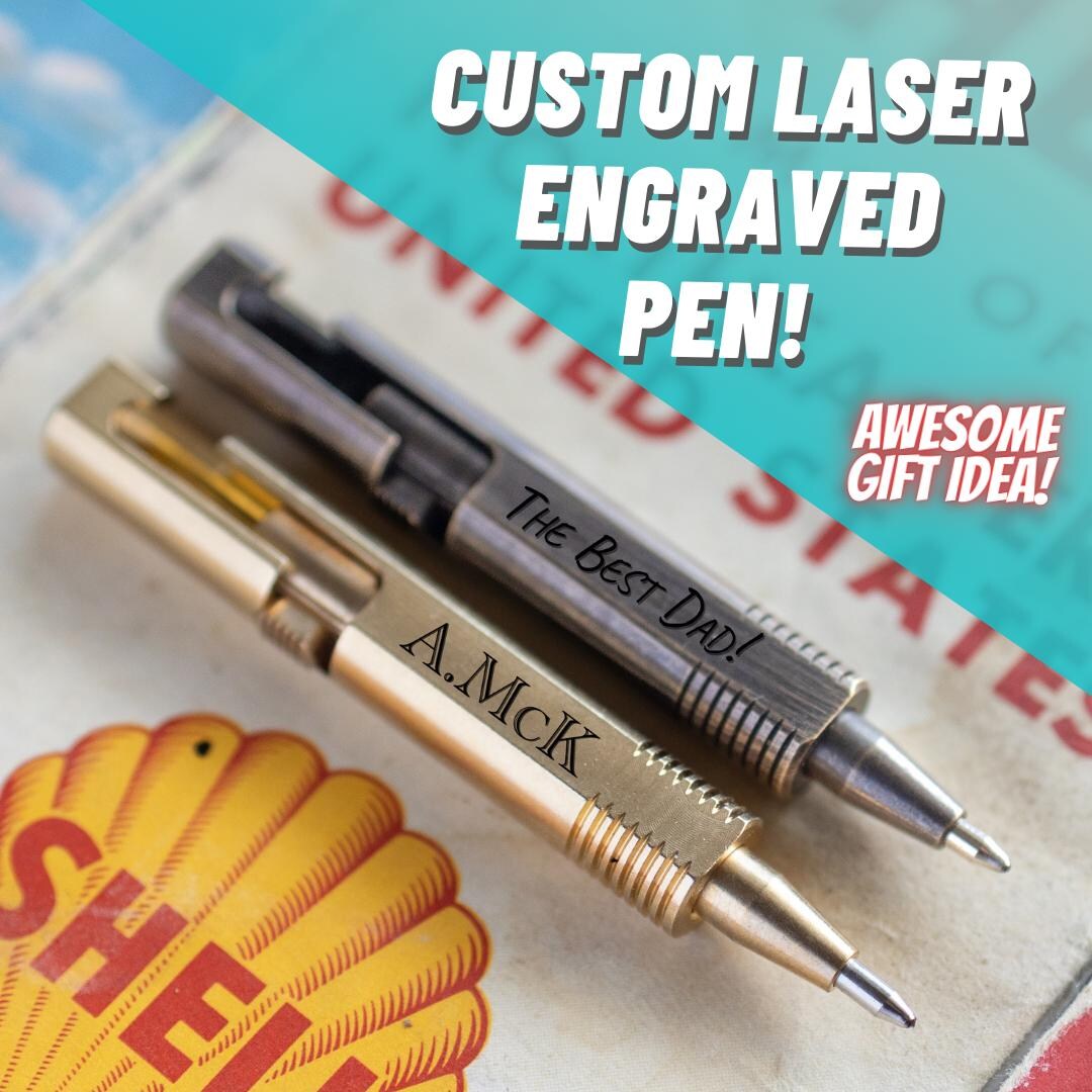 Custom Engraved Brass EDC Pen – Personalized Gift - Etsy