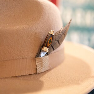 Unique Hat Knife | Custom Wooden Handle Steel Blade Accessory - Etsy