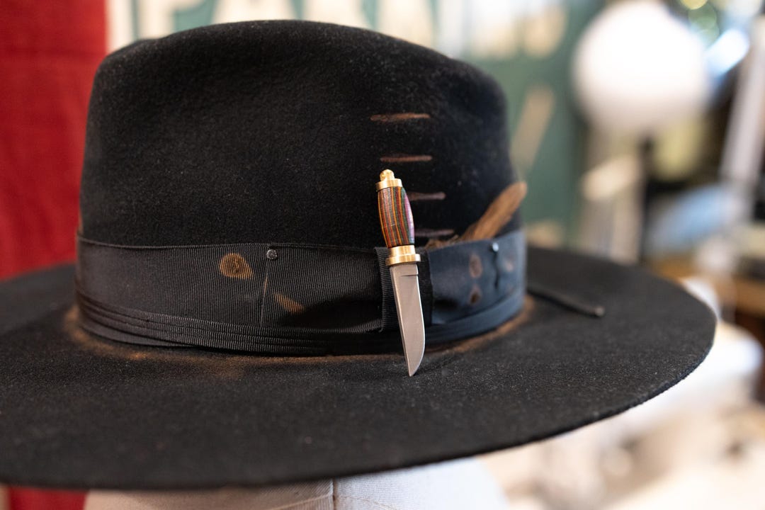 Unique Hat Knife | Custom Wooden Handle Steel Blade Accessory - Etsy