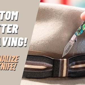 Elegant Pearl Handled Folding Hat Knife - Stylish Fedora/ Cowboy ...