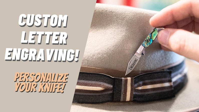 Elegant Pearl Handled Folding Hat Knife - Stylish Fedora/ Cowboy ...