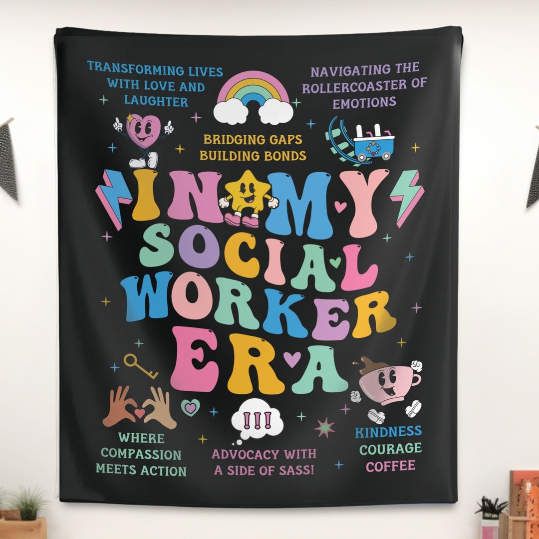 In My Social Worker Era, Social Worker Tapestry, Social Worker Wall Art ...