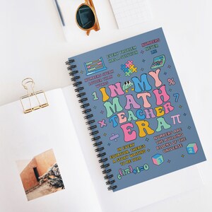 In My Math Teacher Era, Notebook for Teacher, Math Teacher Notebook ...