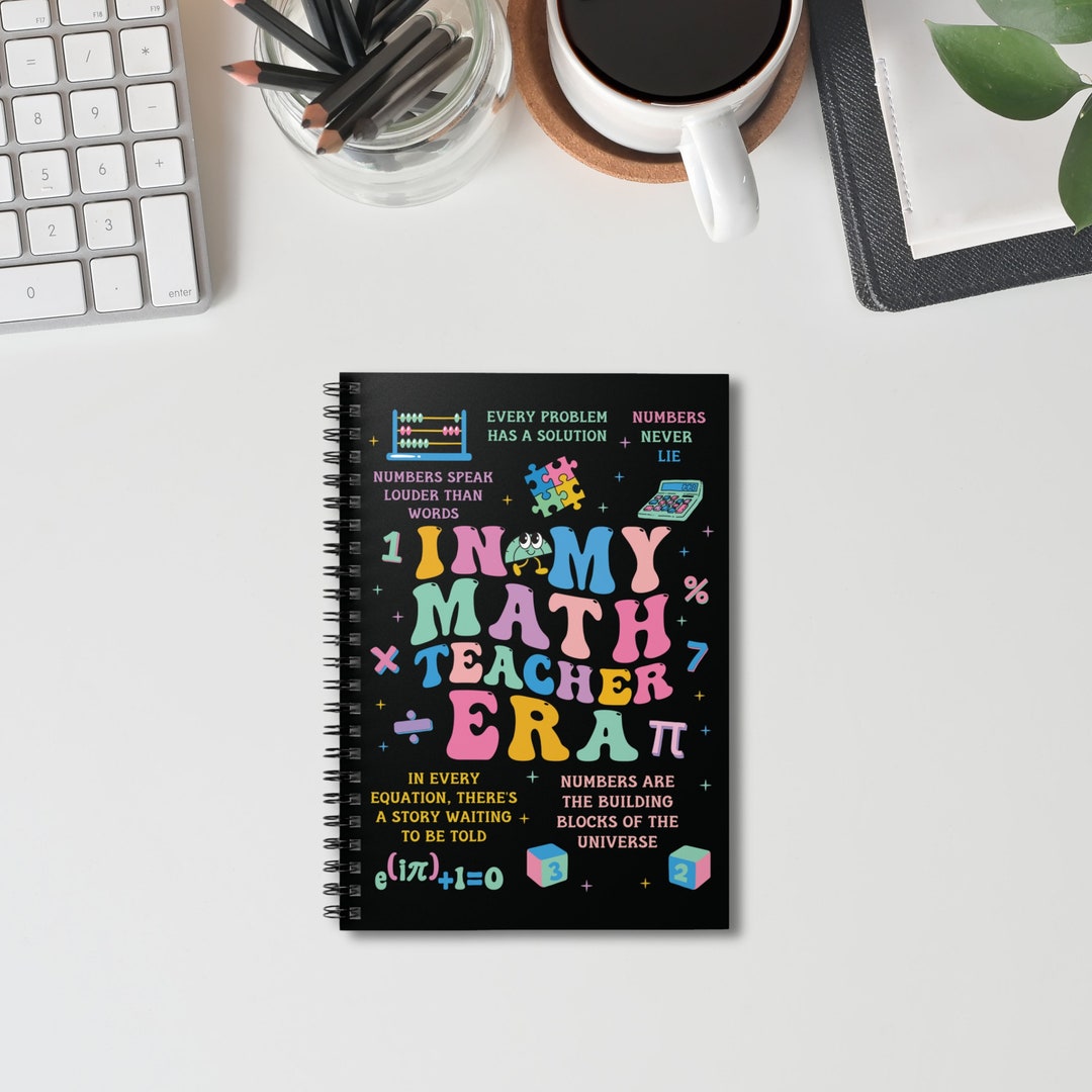 In My Math Teacher Era, Notebook for Teacher, Math Teacher Notebook ...