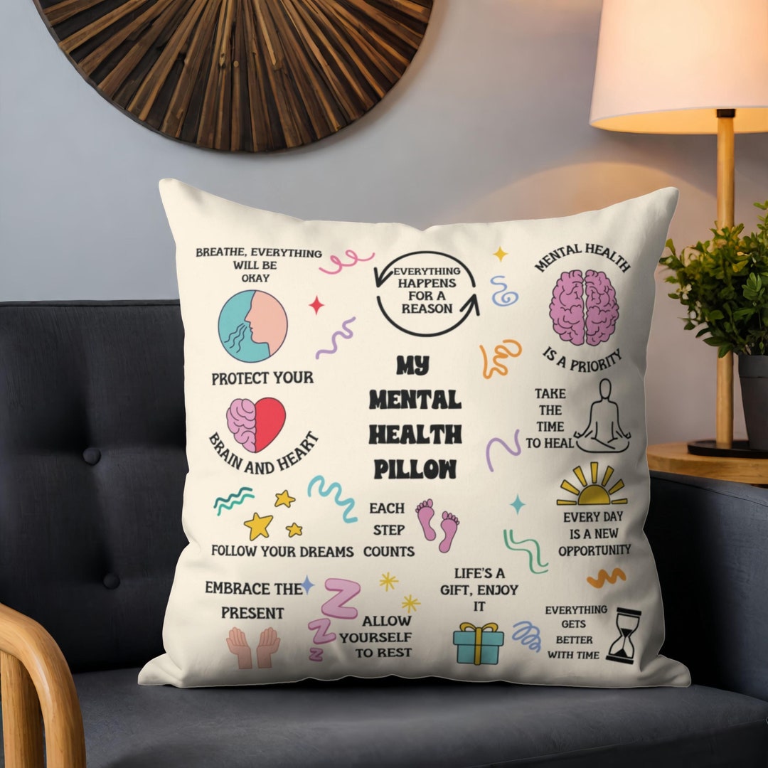 My Mental Health Pillow, Mental Health Pillow, Mental Health Throw ...