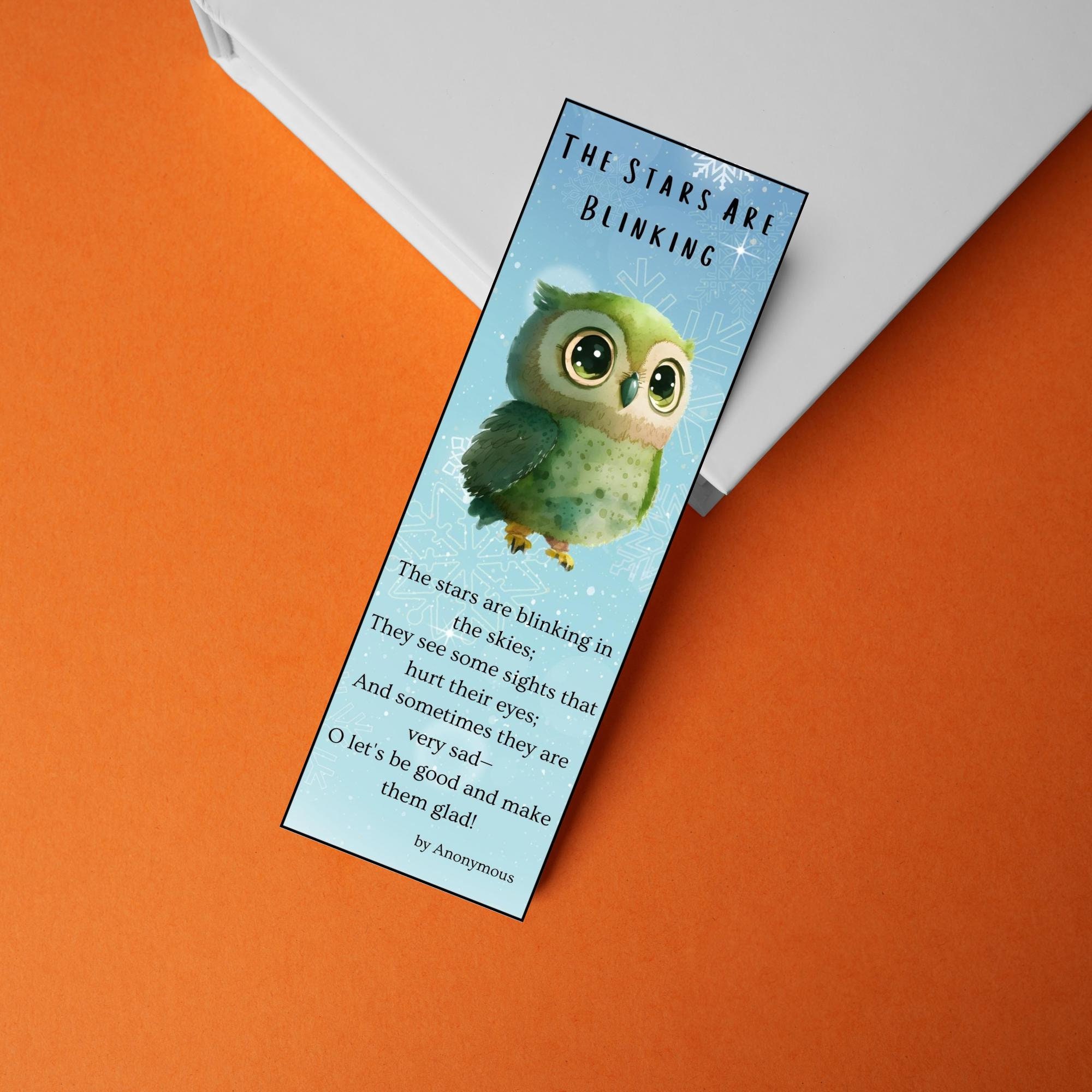 Adorable Owl Bookmarks Showing Cartoon Owls With a Hot - Etsy