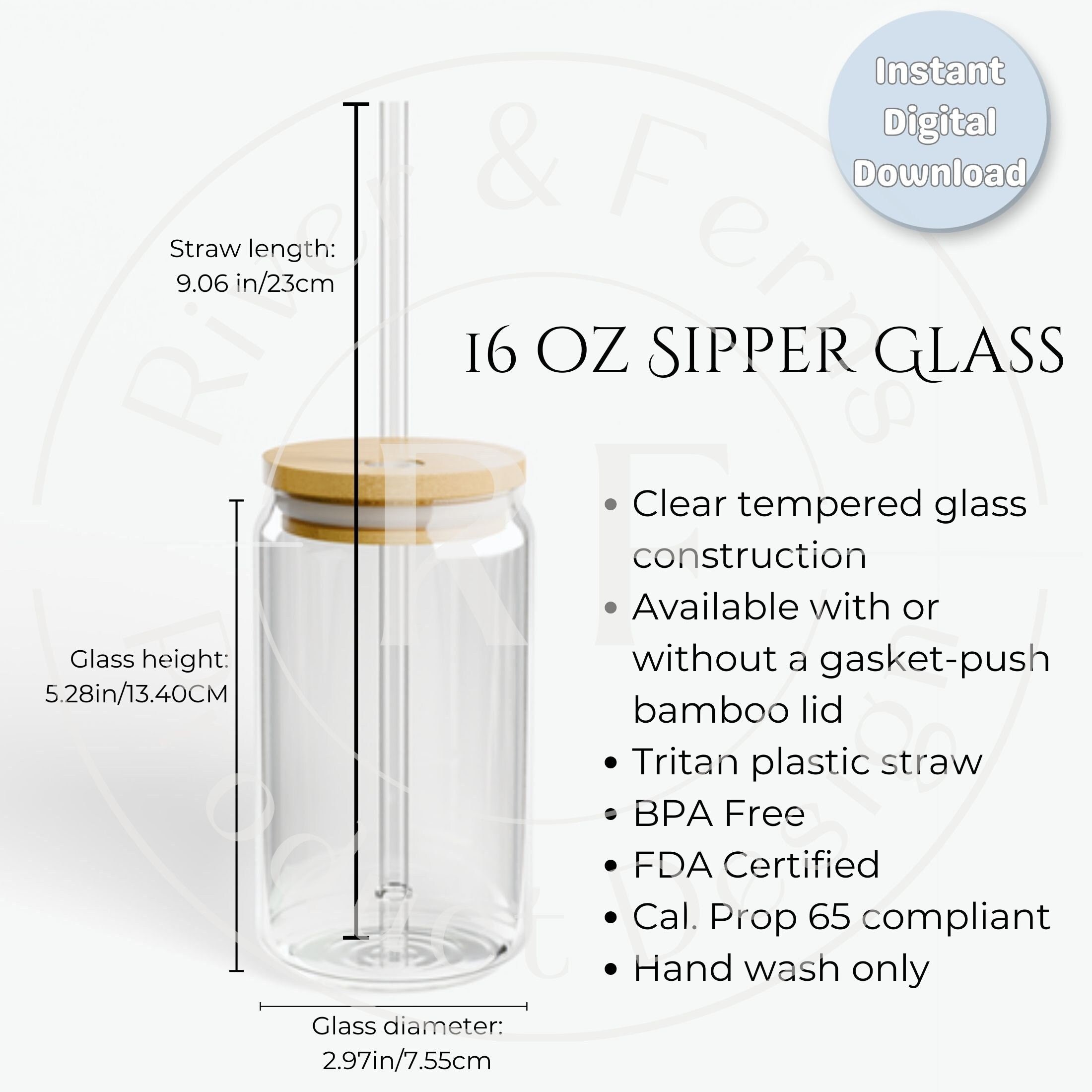 Sipper Glass Size Chart, 16 Oz Glass Can Mockup, Libbey Glass Mockup ...