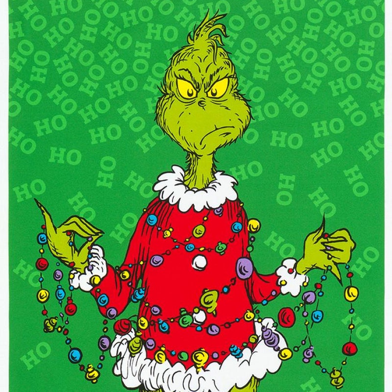 The Grinch Fabric Panel - Etsy