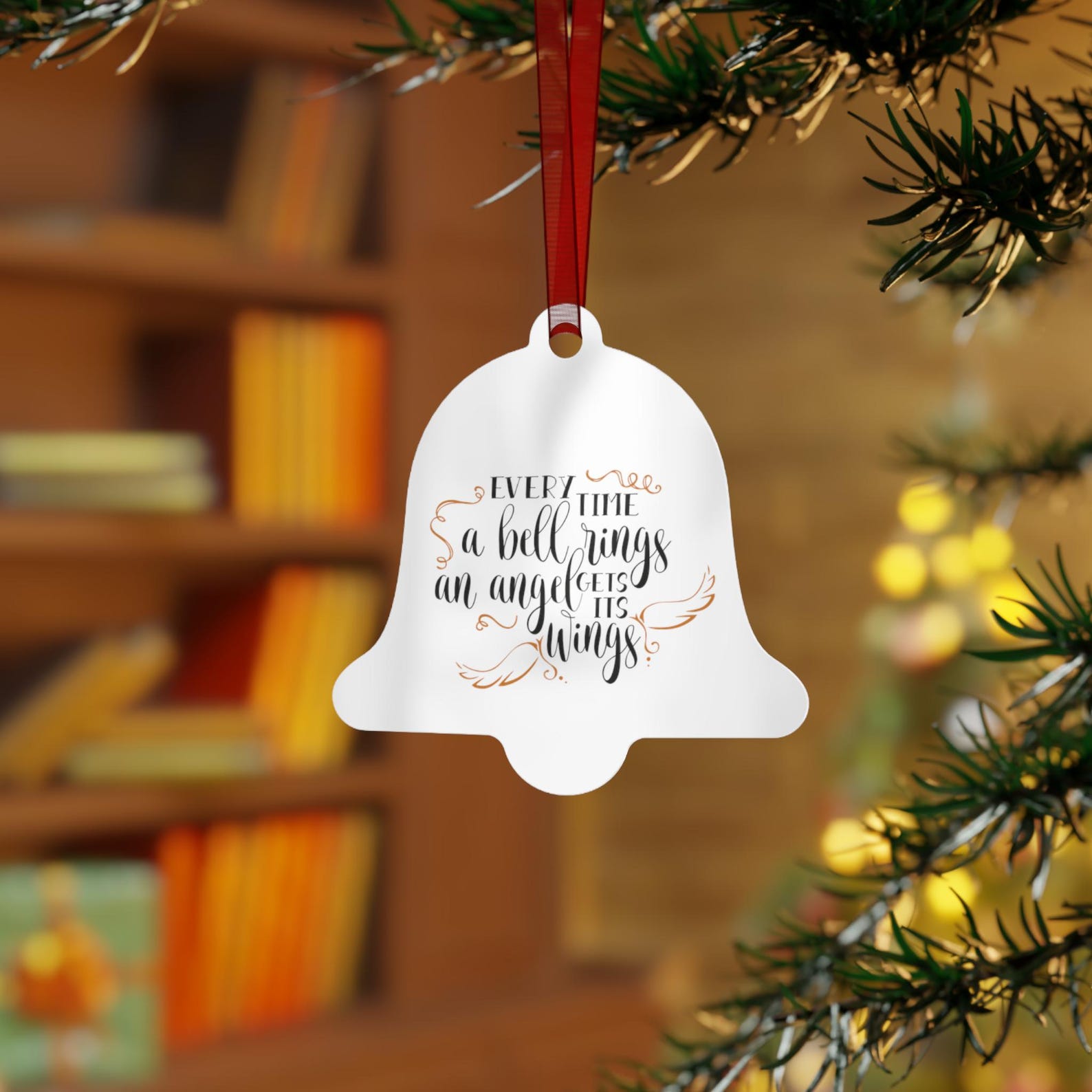 Metal Ornament- "every Time a Bell Rings an Angel Gets Its Wings" - Etsy