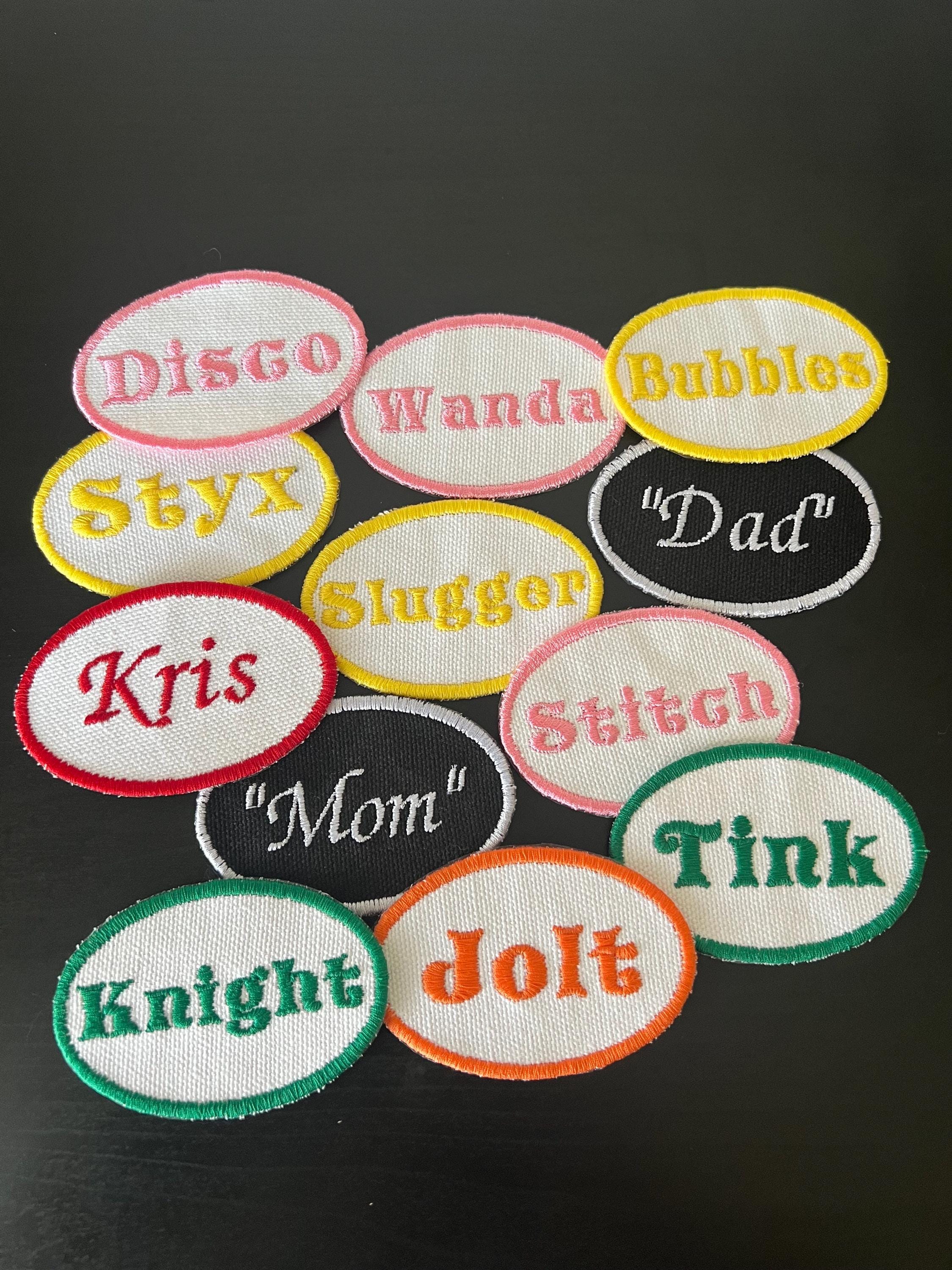 Embroidered Personalized Vintage Name Tags Iron on Great for Clothes ...