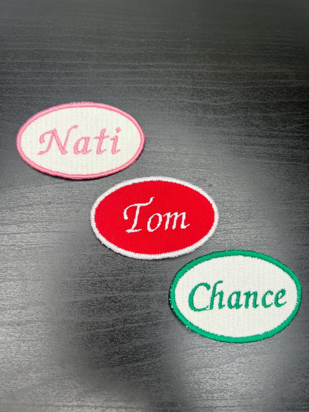 Embroidered Personalized Vintage Name Tags Iron on Great for Clothes ...