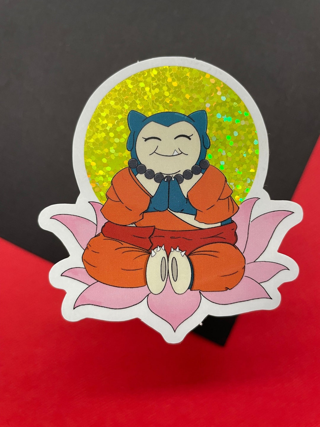 Buddha Sticker. Snorlax Sticker. Glitter Sticker. Vinyl Sticker ...