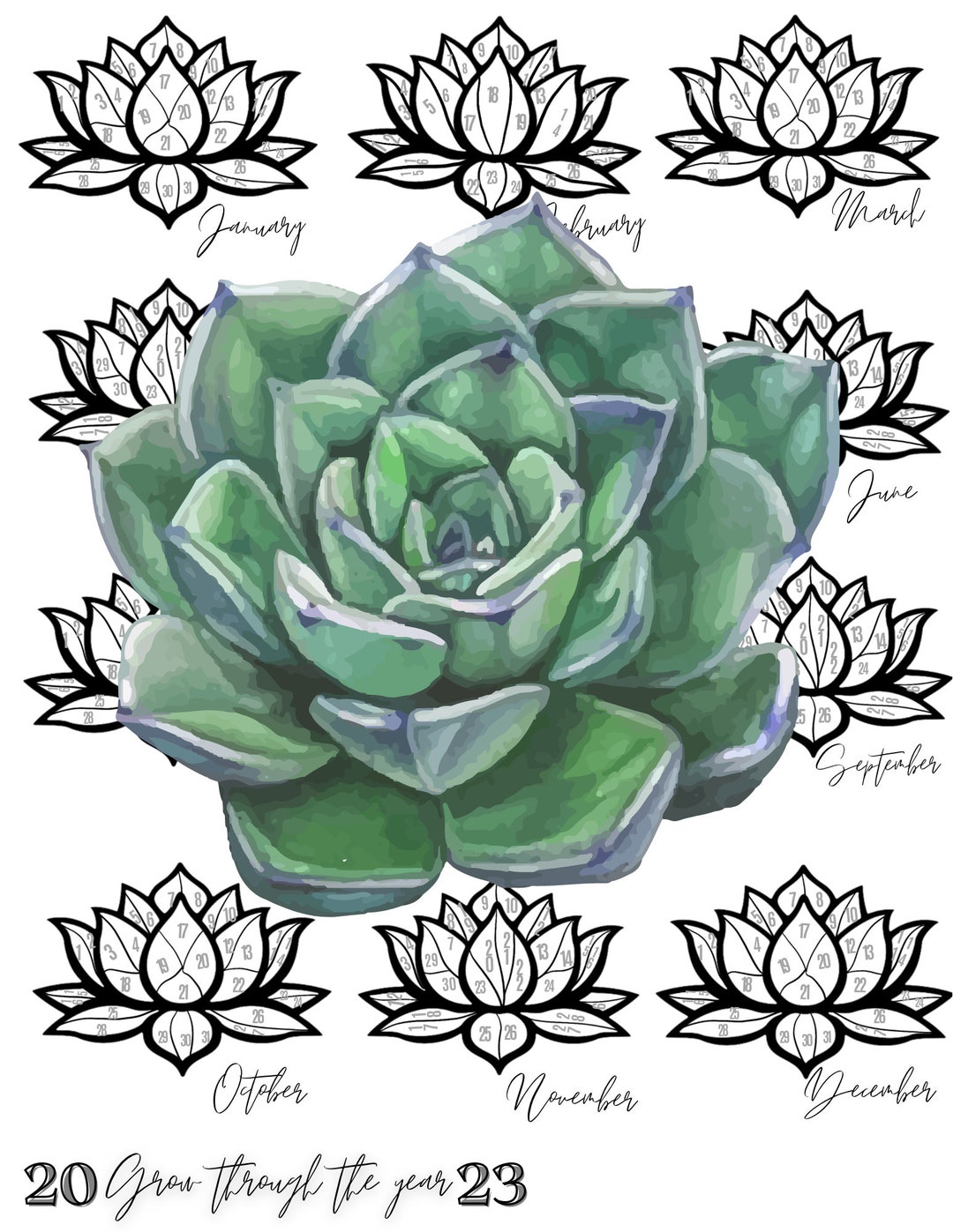 2023 Succulents Goal Tracker - Etsy