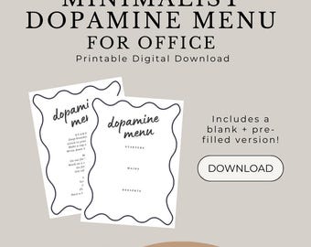 Dopamine Menu Template for Daily Motivation and Productivity ...