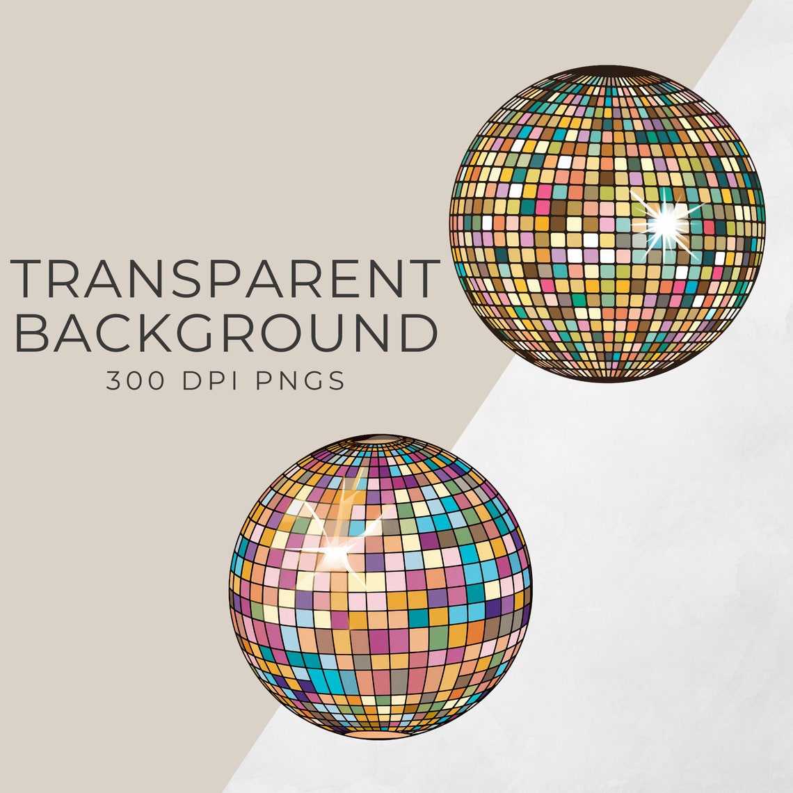 Retro Disco Ball Png, Mirror Ball Clipart, Disco Ball Decor Retro ...