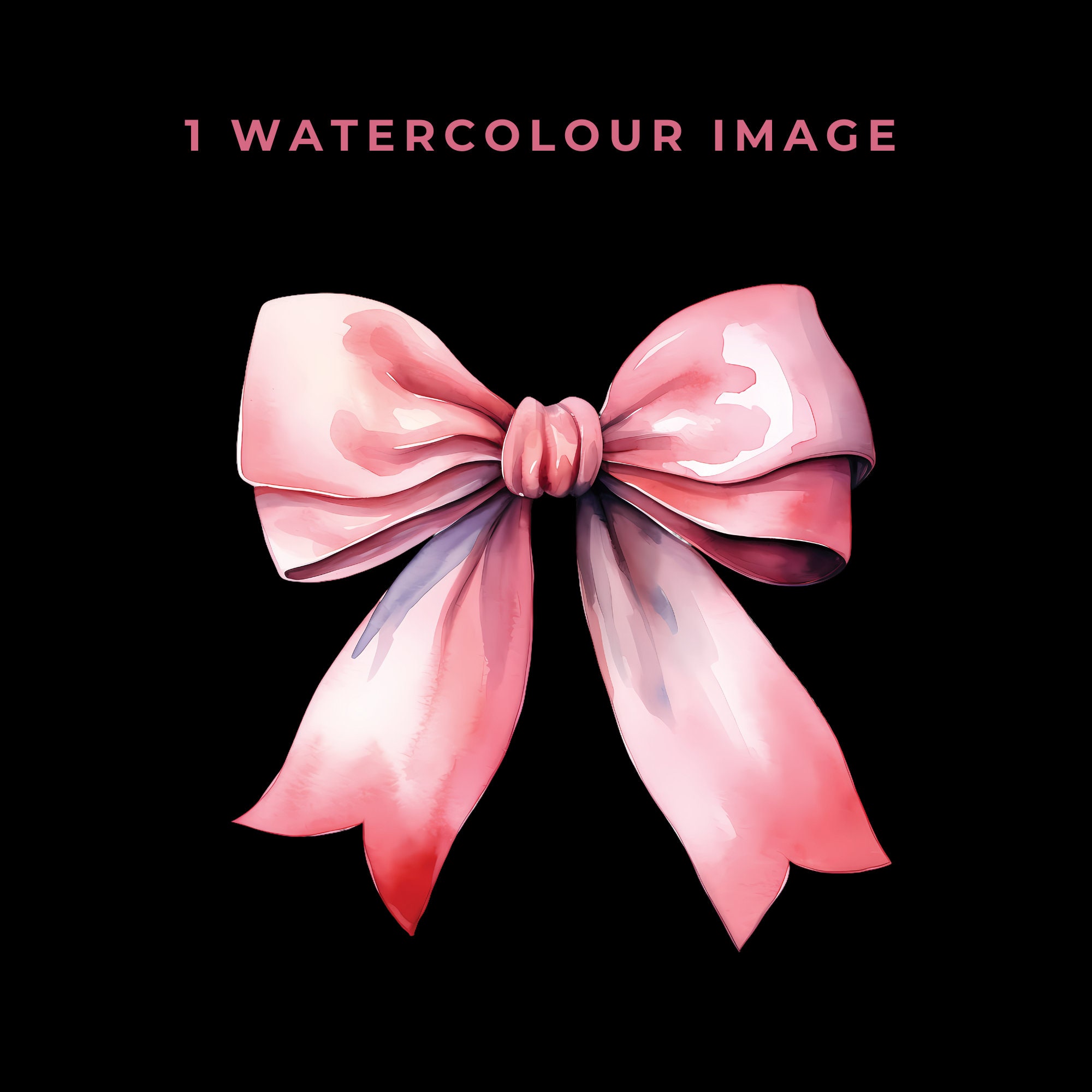 Watercolor Pastel Pink Bows Clipart PNG Pastel Ribbon Bow, Silk Bow ...
