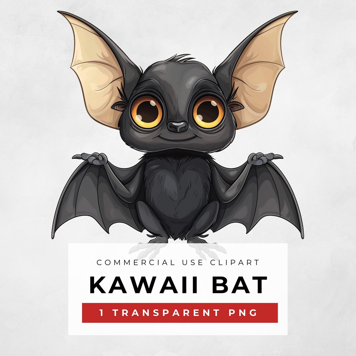 Cartoon Bats Clipart, Cute Horror Art , Spooky Bat, Halloween Decor and ...
