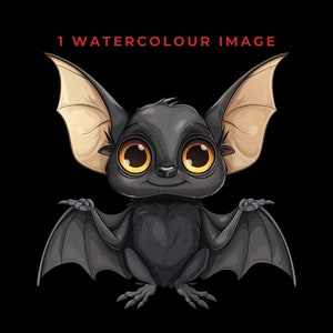 Cartoon Bats Clipart, Cute Horror Art , Spooky Bat, Halloween Decor and ...