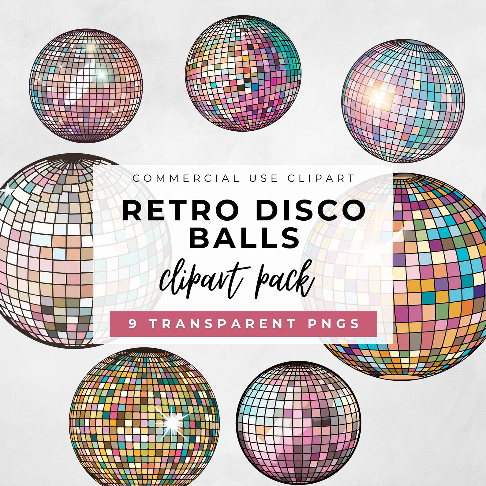 Retro Disco Ball Png, Mirror Ball Clipart, Disco Ball Decor Retro ...