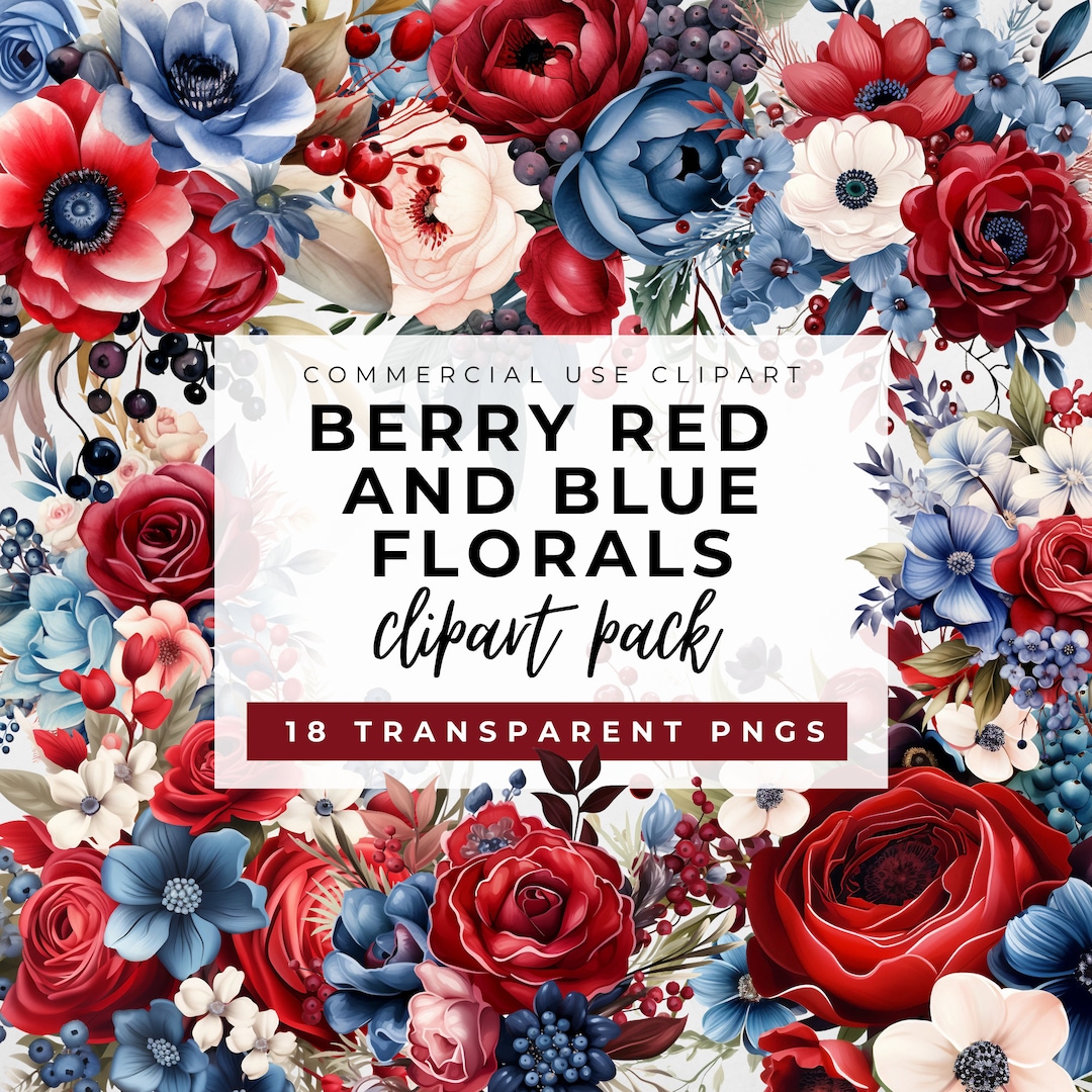 Floral Watercolor Red Bouquet Wedding Clipart, Commercial Use, Wedding ...