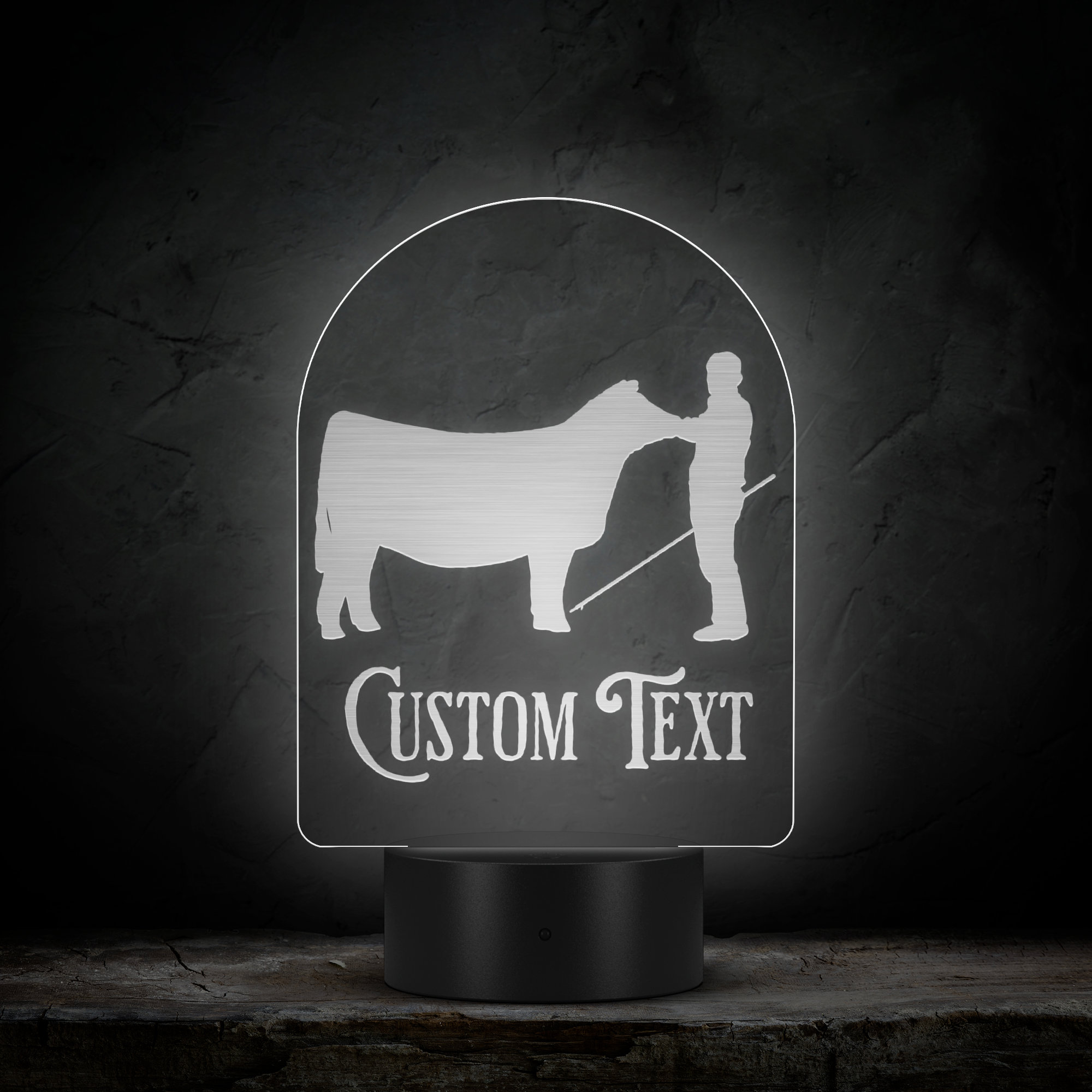 Custom Show Cow LED Sign, Farm Logo, Livestock Show Banner, Livestock ...
